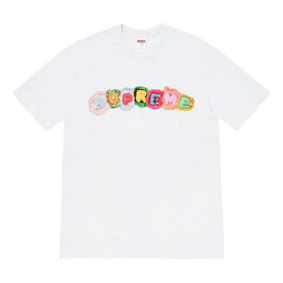 Supreme Week 7 Pillows Tee Logo Short Sleeve Gray - Grey