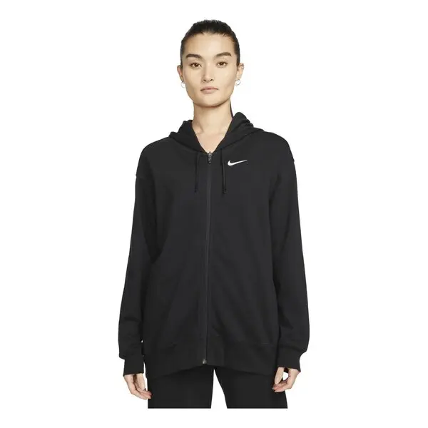 Nike Oversized Full-zip Hoodie Jacket - Black