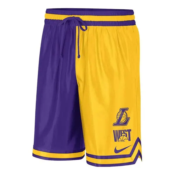 Nike X Nba Dri-fit Lakers Basketball Shorts - Yellow/multi-color