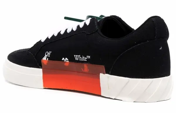 Off-White Low Vulcanized Canvas Sneaker - Black/white/orange