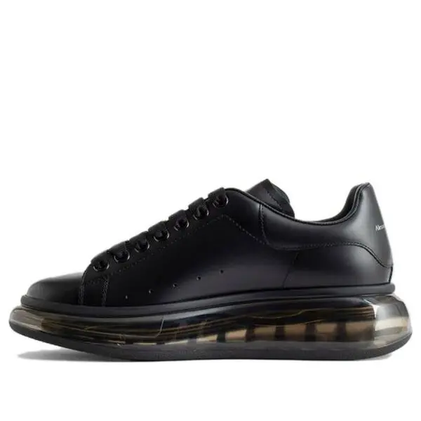 Alexander McQueen Oversized Sneaker With Shiny Sole - Black