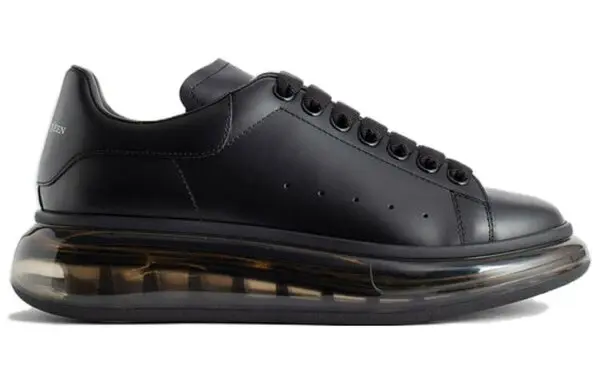 Alexander McQueen Oversized Sneaker With Shiny Sole - Black