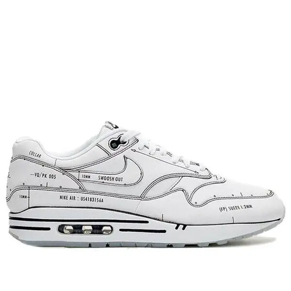 Nike Max 1 'sketch To Shelf White' Sneakers - White-black
