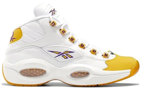 REEBOK Question Mid " Toe" Athletic Sneakers - Yellow