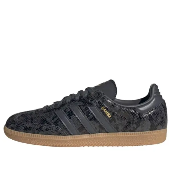 Adidas Samba Faux Snakeskin Sneakers - Black