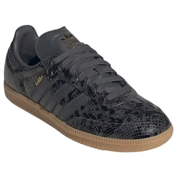 Adidas Samba Faux Snakeskin Sneakers - Black