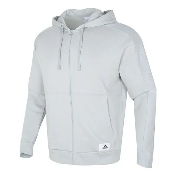 Adidas Lounge French Terry Full Zip Parka Jacket - White