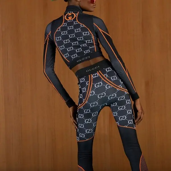 Gucci Gg Jersey Jacquard Cropped Top