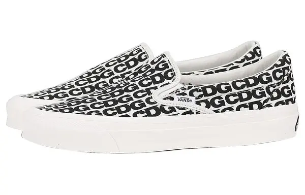 VANS Comme Des Garçons X Og Classic Slip-on 'cdg Print Blanc De Blanc - White/black