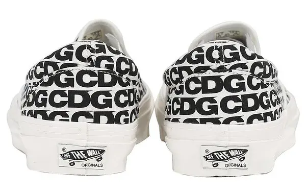VANS Comme Des Garçons X Og Classic Slip-on 'cdg Print Blanc De Blanc - White/black