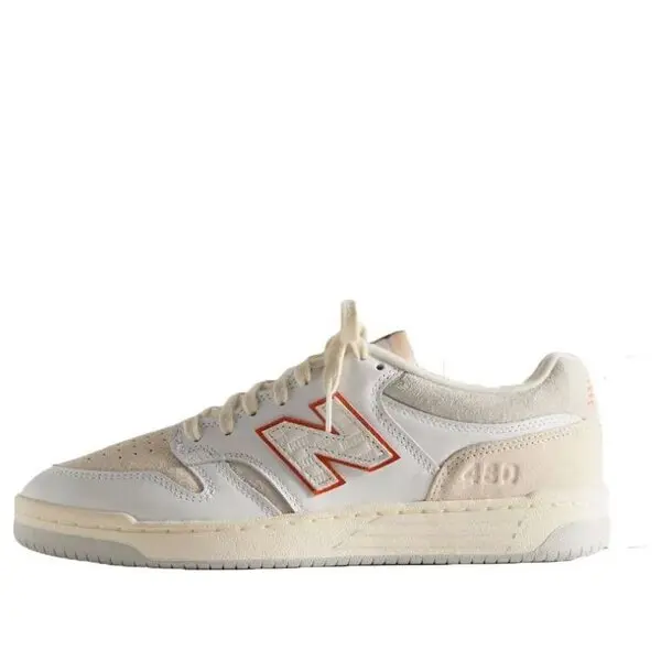 NEW BALANCE X Kith 480 "madison Square Garden" Low Top Sneakers - White/orange