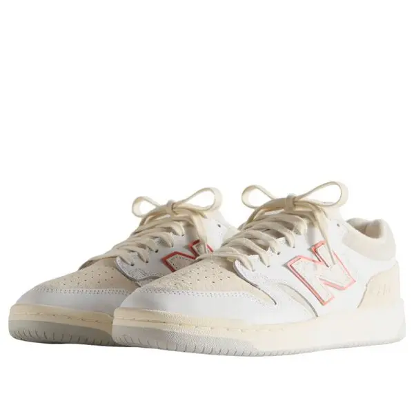NEW BALANCE X Kith 480 "madison Square Garden" Low Top Sneakers - White/orange