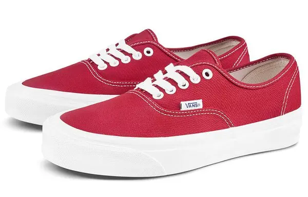 VANS Og Authentic Lx Low Top Sneakers - Red/true White