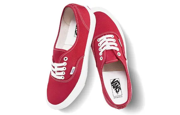 VANS Og Authentic Lx Low Top Sneakers - Red/true White