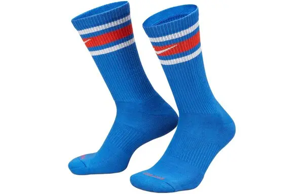 Nike Everyday Plus Cushion 3 Pack Crew Socks - Blue/beige/yellow