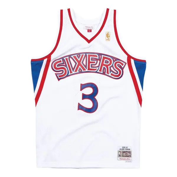 Mitchell & Ness X Nba Philadelphia 76ers 1996-97 Home Swingman Jersey 'allen Iverson 3 - White