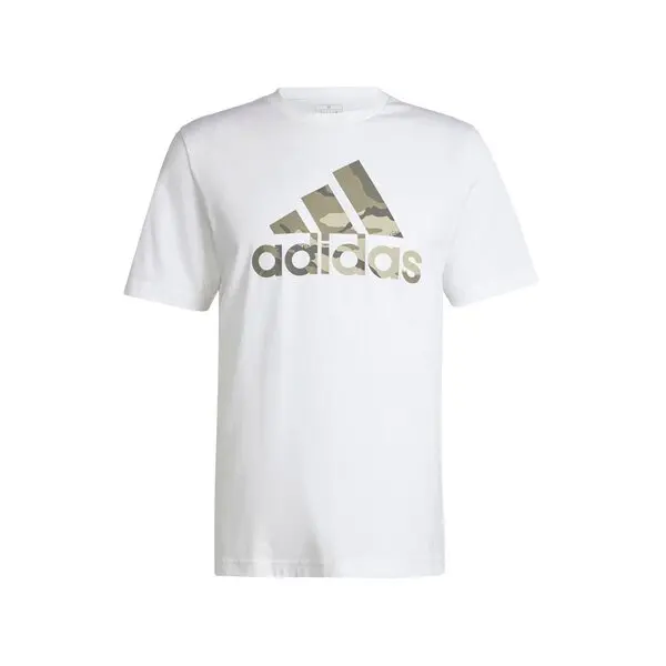 Adidas Camo Badge Of Sport Graphic T-shirt Asia Sizing - White