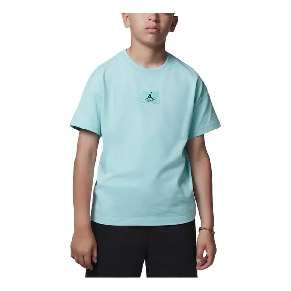 JORDAN Ripped Flight T-shirt - Mint Blue