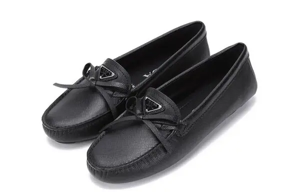 Prada Saffiano Leather Driving Loafers