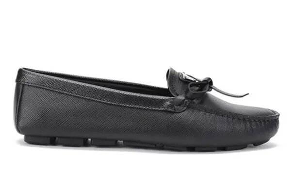 Prada Saffiano Leather Driving Loafers