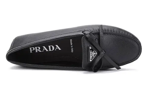 Prada Saffiano Leather Driving Loafers
