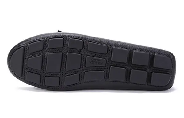 Prada Saffiano Leather Driving Loafers