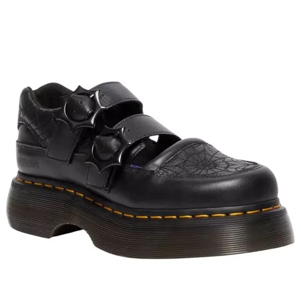 Dr. Martens X Wednesday Buzz Mary Jane Platform Shoes - Black/nappa Lux