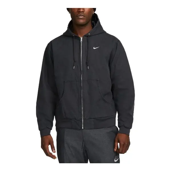 Nike Zip-up Hooded Jacket With Long Sleeves
