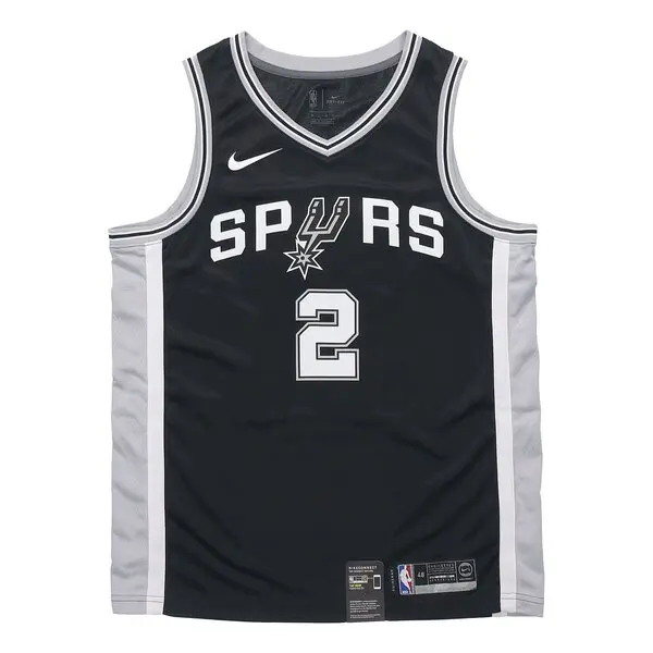 Nike San Antonio Spurs Icon Edition Swingman Jersey Kawhi Leonard 2 - Black/silver