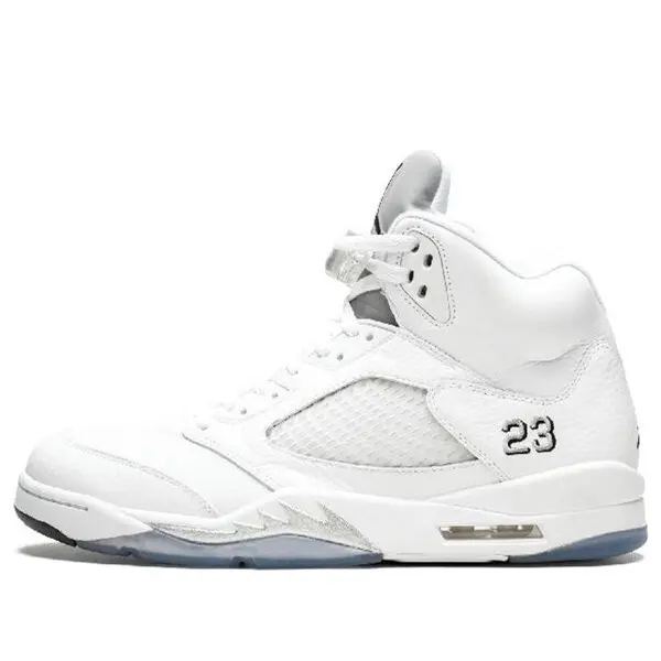 JORDAN 5 Retro "metallic White - White/black-metallic Silver