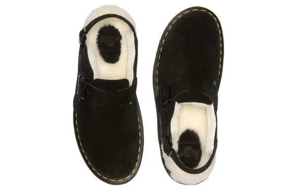 Dr. Martens Jorge Shearling Slingback Mule - Black