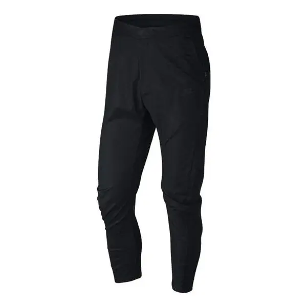 Nike Solid Color Training Sports Pants/trousers/joggers Black - Default Color