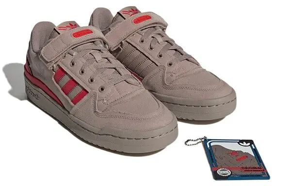 Adidas Originals Forum Low "light Graypink Red - Light Graypink/red