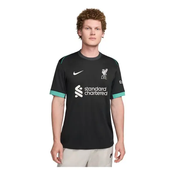 Nike Dri-fit Liverpool Fc 2024/25 Stadium Away Jersey - Black/anthracite/washed Teal