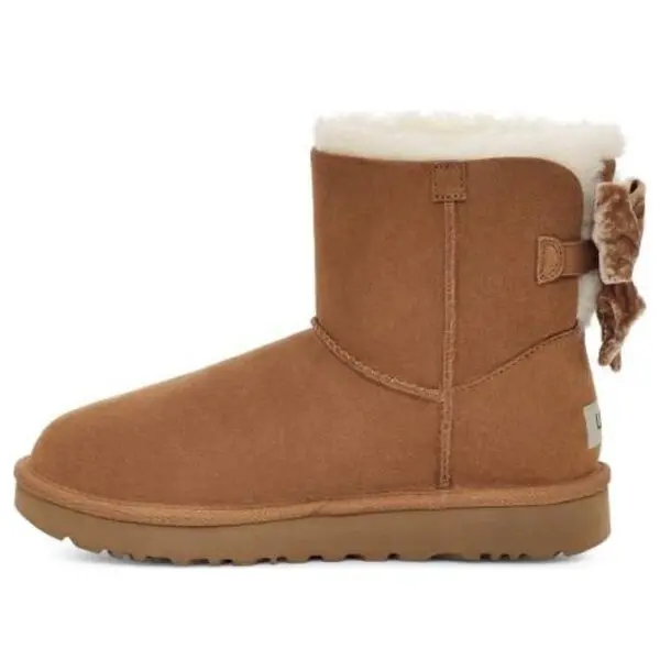 UGG Casual Boots With Bow Detailing - Khaki