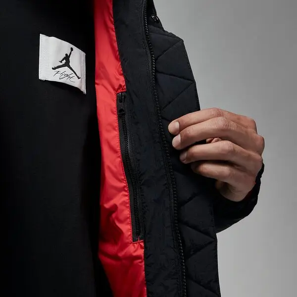 JORDAN Air Essential Puffer Jacket - Black/red