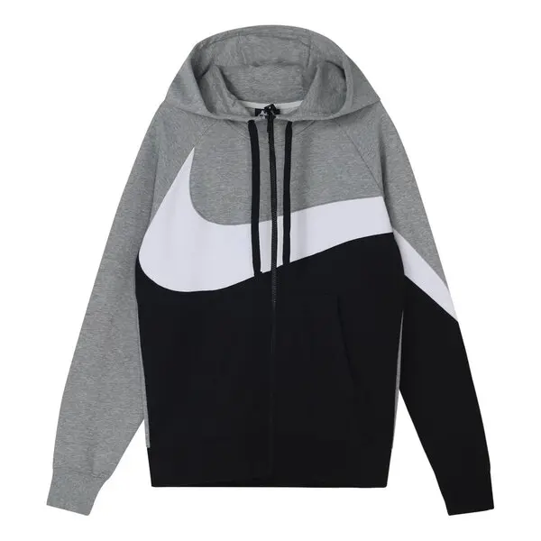 Nike Big Swoosh Zip-up Hoodie - Graywhite