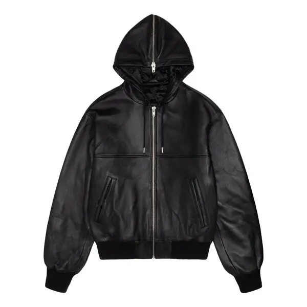 StÜssy Ss Link Leather Bomber Jacket - Black