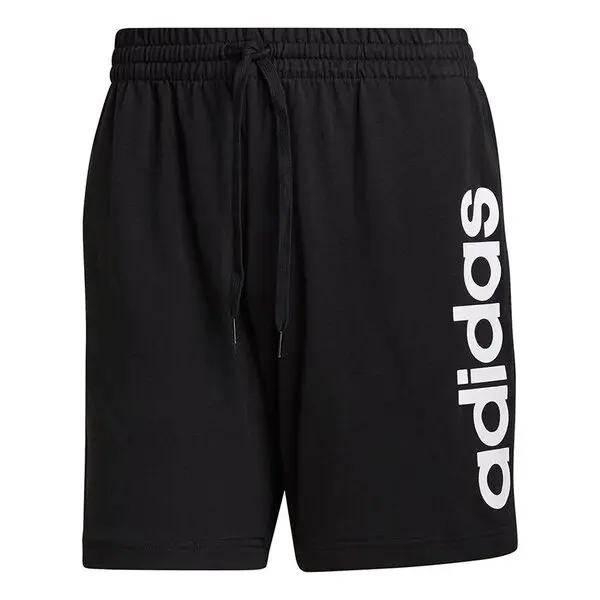 Adidas Sports Shorts With Logo Printing - Black