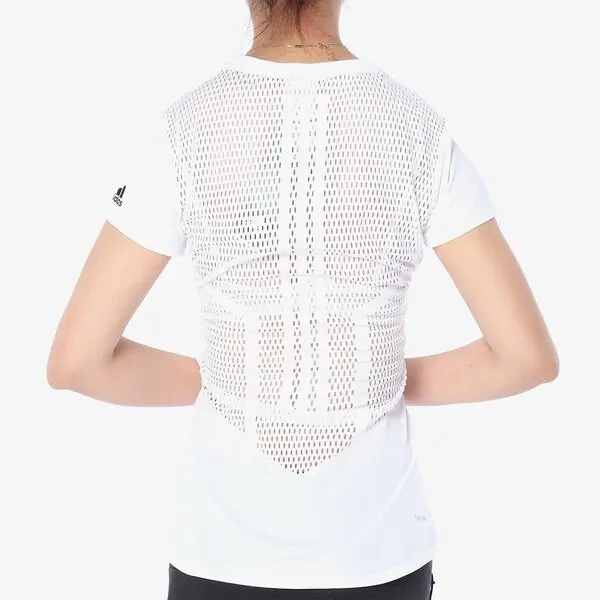 Adidas Mesh Hollow Out Casual Sports Short Sleeve Shirt