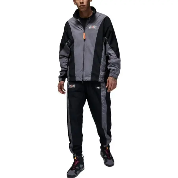 JORDAN Colorblock Embroidered Zipper Jacket