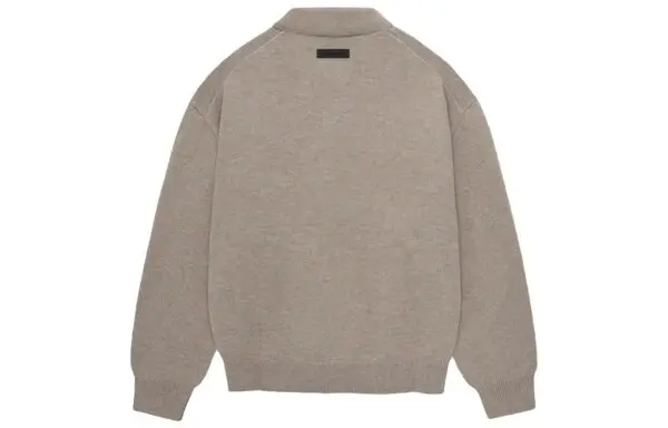 Fear Of God Fw23 Knit Polo Shirt 'core Heather - Brown/grey