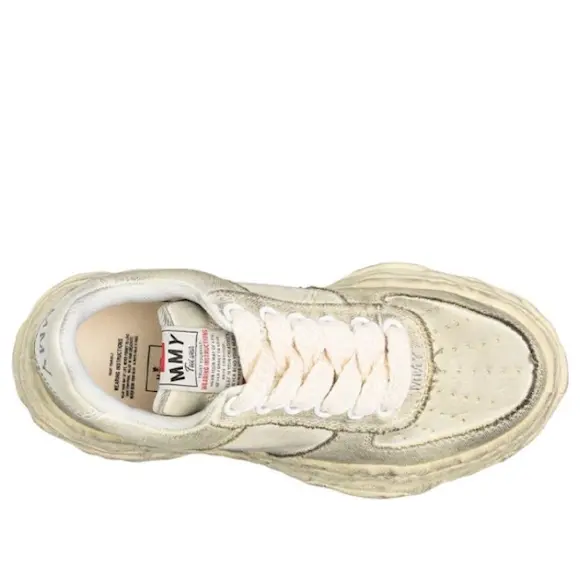 Mihara Yasuhiro Wayne Distressed Lace Sneakers - Beige