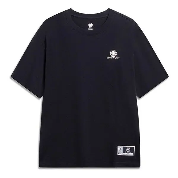 LI-NING Badfive Live With Hoops Graphic T-shirt 'black - Black/multi-color