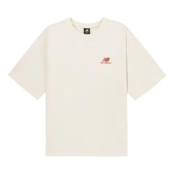 NEW BALANCE Cartoon Logo T-shirt Asia Sizing 'white - White/red