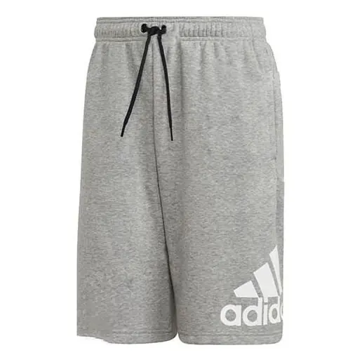 Adidas Sports Drawstring Shorts With Logo - Grey
