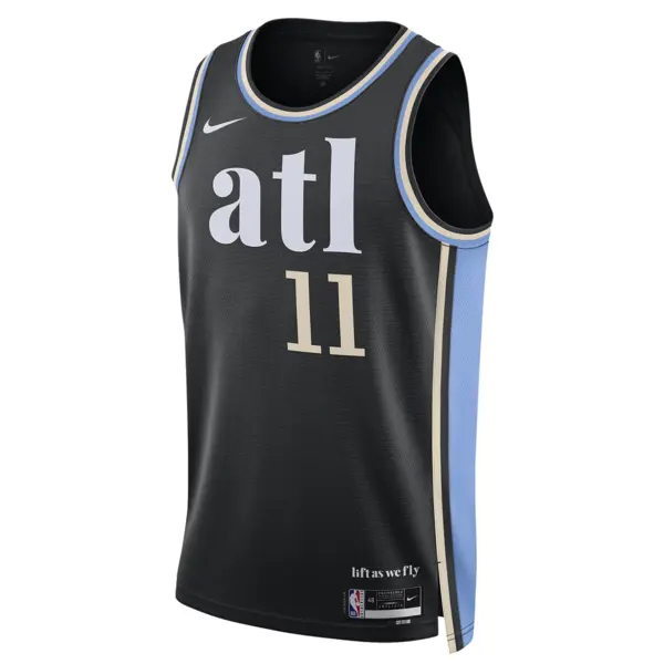Nike Dri-fit Nba Swingman Jersey 2023/24 City Edition 'atlanta Hawks Trae Young - Black