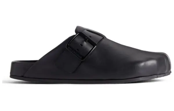 Balenciaga Matte Calfskin Mules - Black
