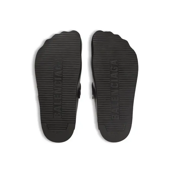 Balenciaga Matte Calfskin Mules - Black
