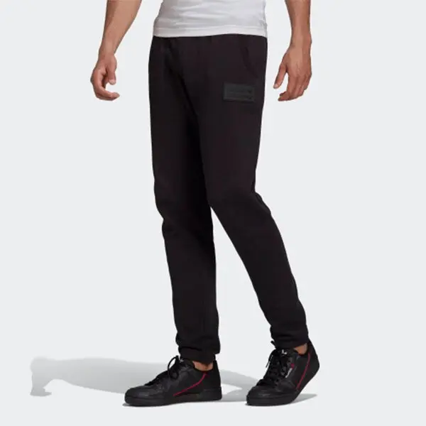 Adidas Originals Ssilicon Swpant Solid Color Casual Bundle Feet Sports Long Pants - Black